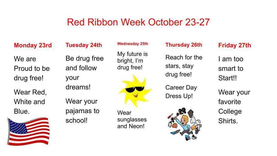 Red Ribbon Week Oct 23-27 | Middlesex Elementary School